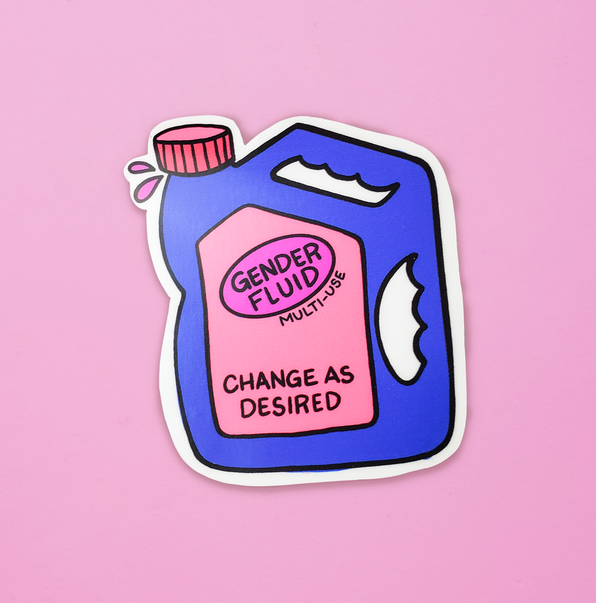 Gender Fluid Sticker – Little Rainbow Paper Co