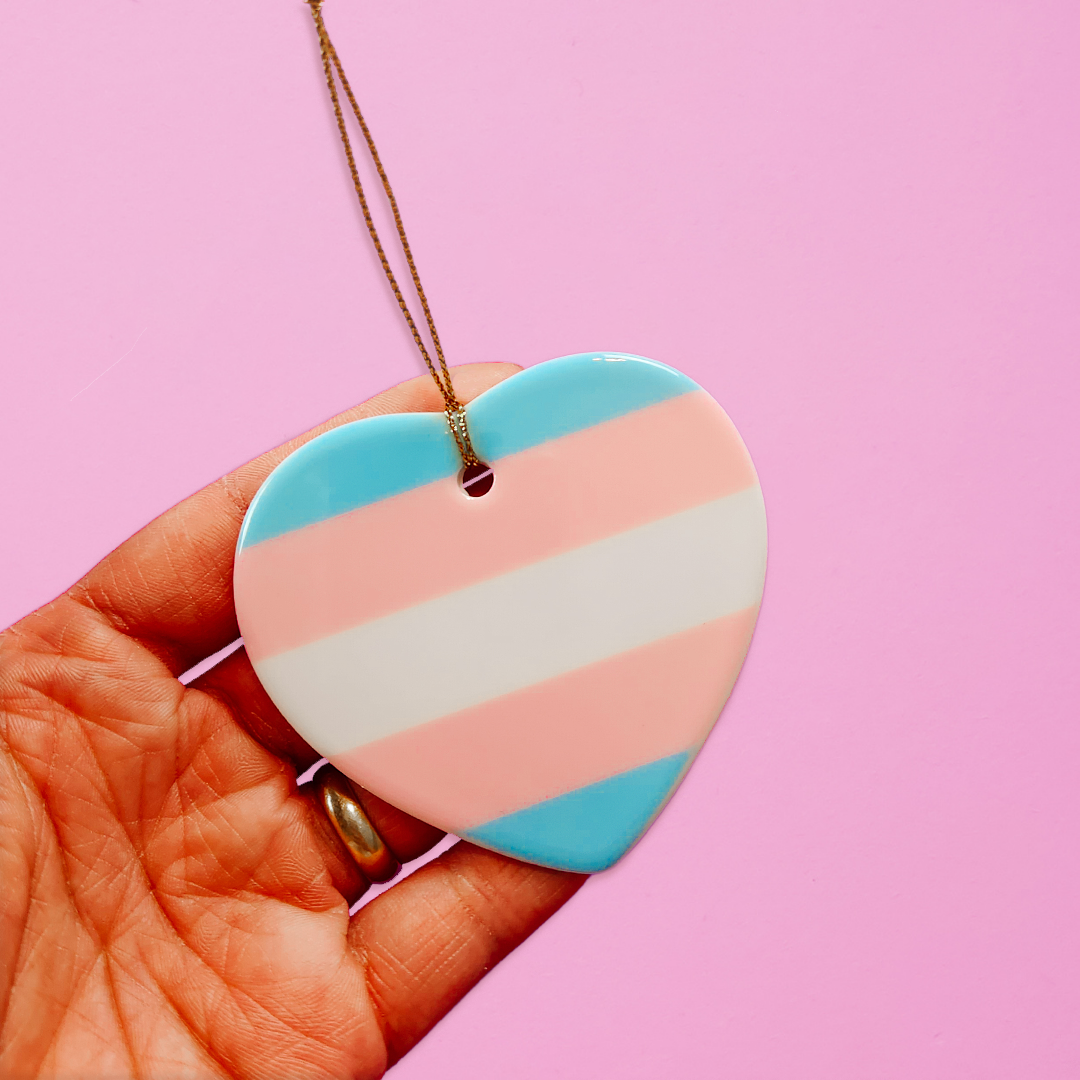 Trans Pride Ornament – Little Rainbow Paper Co